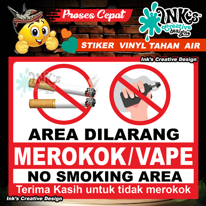 Jual Stiker No Smoking & Vape | Shopee Indonesia
