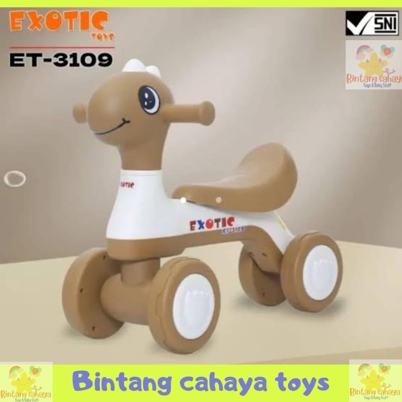 Jual Sepeda dorong anak Balance bike mainan playground Exotic ET 3109 ...