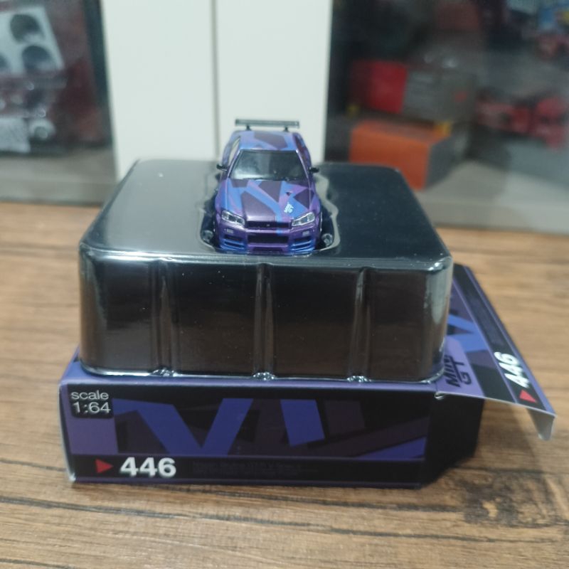 Jual Mini GT 446 Nissan Skyline GT-R (R34) V-Spec II unsegel | Shopee ...
