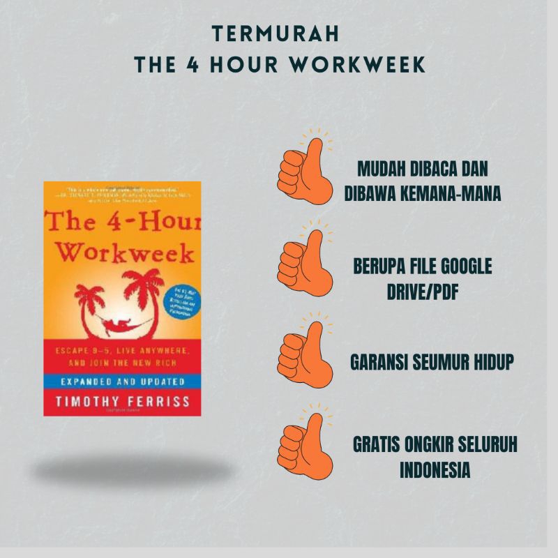 Jual BUKU THE 4 HOUR WORKWEEK - BUKU YANG MENGAJARKAN TIME MANAGEMENT ...