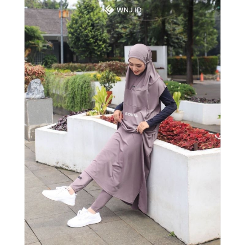 Jual WNJ - ROCELA Rok Celana Olah Raga Sport Wanita Muslimah Bahan Zaida Crepe All Size Muat ...