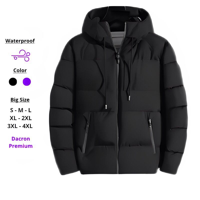 Jual JAKET PUFFER PRIA TERBARU | JAKET MUSIM DINGIN | BIG SIZE / JAKET ...
