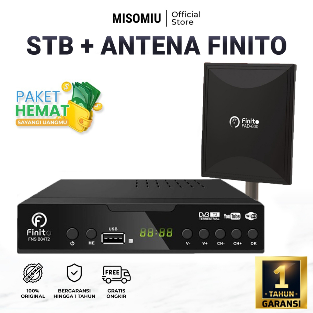 Jual PAKET LENGKAP Set Top Box Finito + Antena Finito Gratis Kabel ...