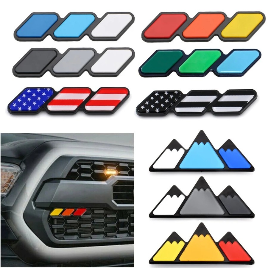 Jual Car Front Grille Emblem for Toyota Tricolor Tacoma 4Runner Tundra ...