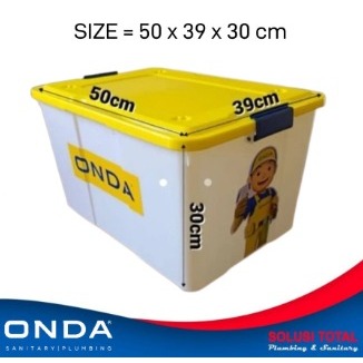 Jual Kontainer ONDA - Box Container 50 x 39 x 30 cm - 52 L - Green Leaf ...