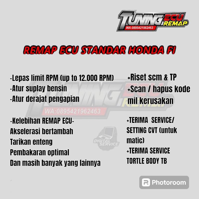 Jual JASA REMAP ECU STANDAR ALL HONDA KEIHIN / REMAP ECU STD | Shopee ...