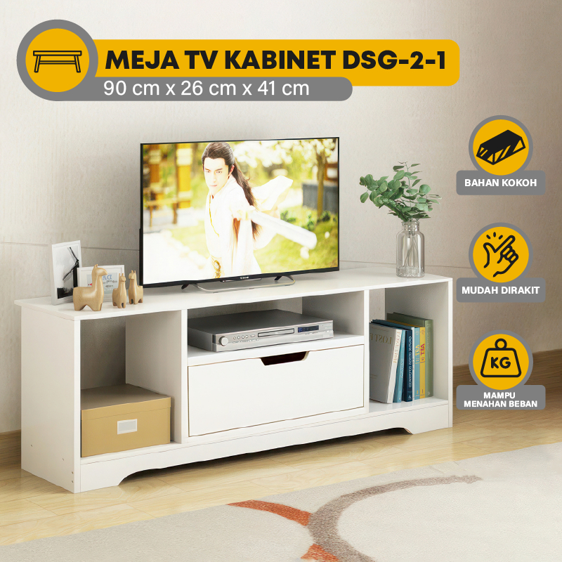 Jual furnitureworldhome Meja Rak TV Rak Serbaguna Meja TV Dengan Laci ...