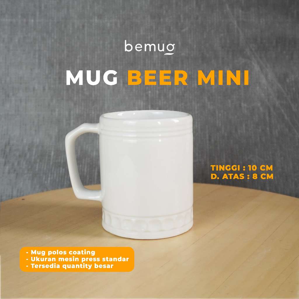 Jual Mug Beer Mini Polos Coating Sublim Press Digital | Mug Beer Mini ...
