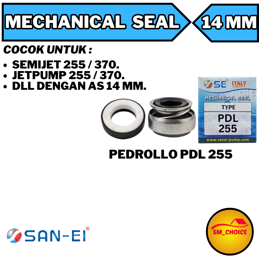 Jual SAN EI MECHANICAL SEAL PEDROLO 255 SIL MEKANIK POMPA PDL 255 MS-14 | Shopee Indonesia