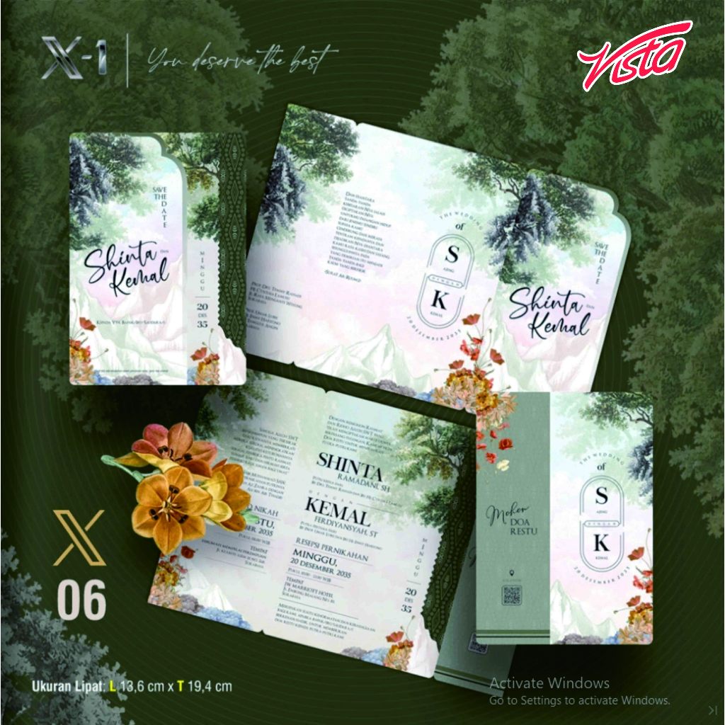 Jual Blangko Undangan Pernikah Java Card X-1 06 | Shopee Indonesia