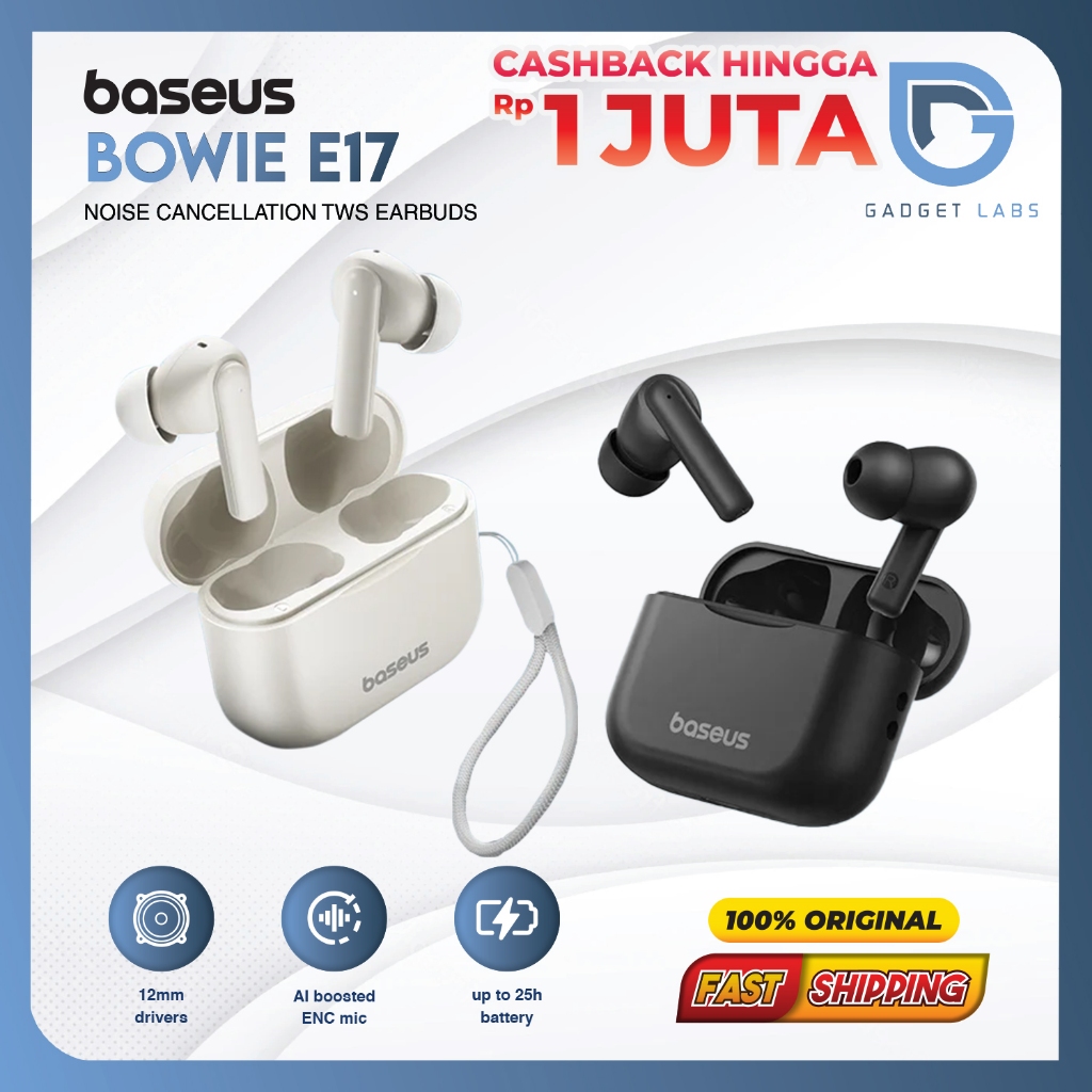 Jual Baseus Bowie E17 TWS Bluetooth Earphone Earbuds Bloetooth Erphone ...