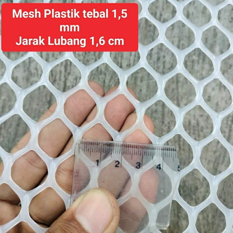 Jual Mesh/Ram plastik PUTIH METERAN Lebar 1,5 m alas lantai ayam, hiasan pagar | Shopee Indonesia