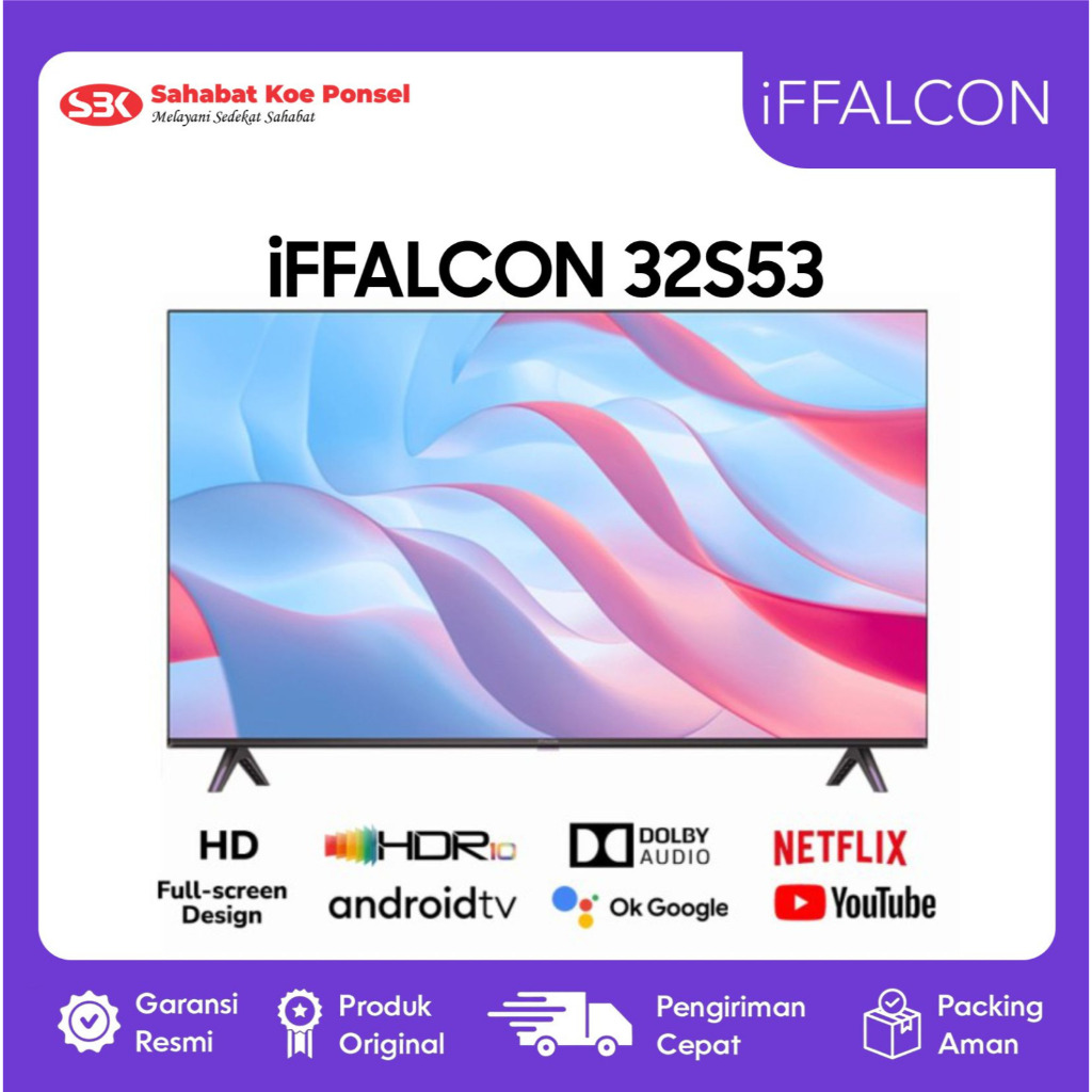Jual TCL 32S53 SMART TV ANDROID 32" IFFALCON SERIES S53 2K HD Bezel ...