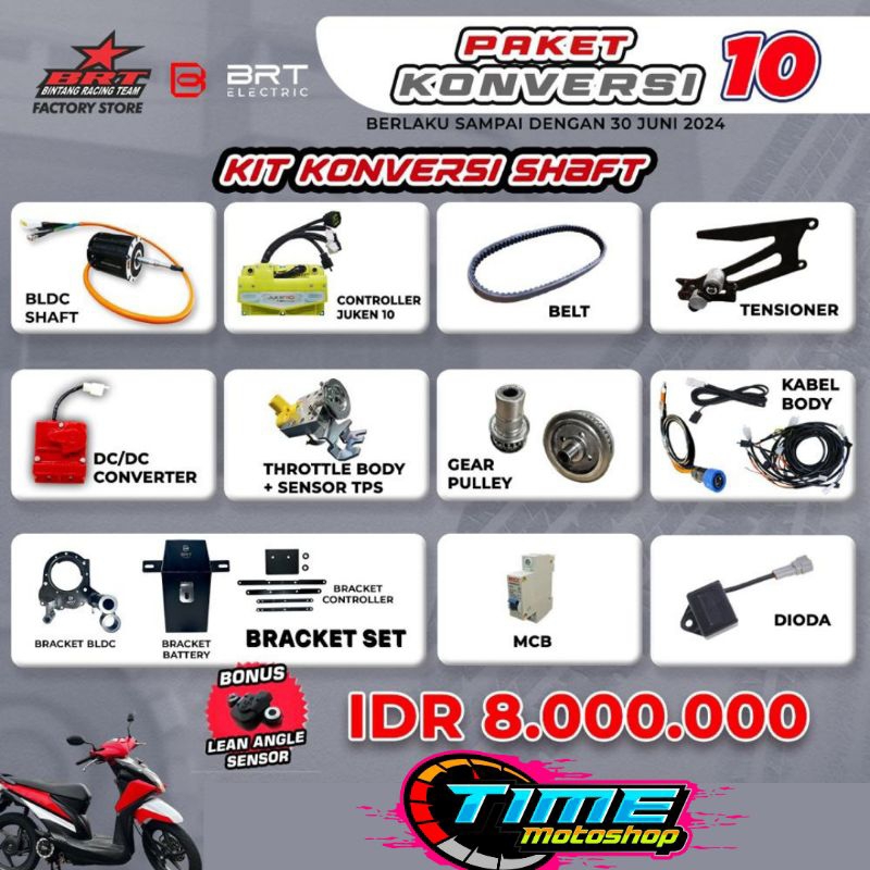 Jual PAKET KONVERSI MOTOR LISTRIK BRT SUPRA / REVO / JUPITER Z1 / VARIO ...