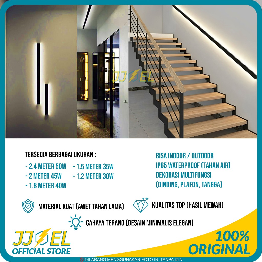 Jual Lampu Tangga LED Step Light Panjang Linear Lampu Hias Dinding ...