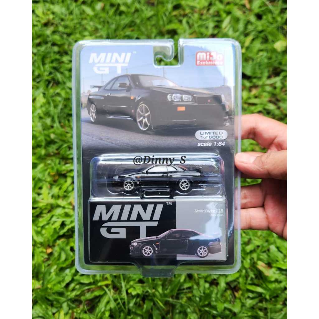 Jual Mini GT 570 MiJo Exclusives Nissan Skyline GT-R (R34) V-Spec Black ...