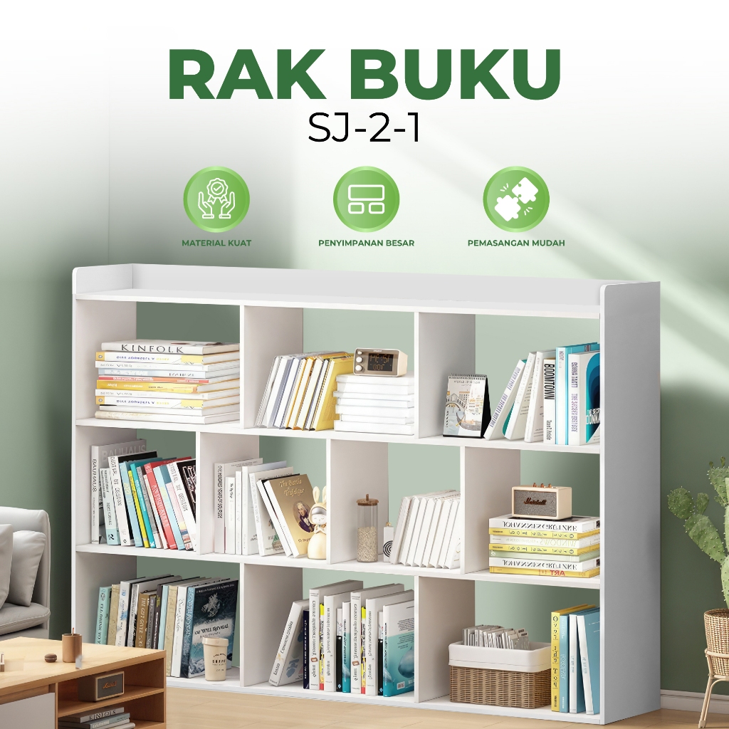 Jual [ KREASIRUMAH88 ] Rak Buku Lemari Buku Kantor atau Sekolah Rak ...