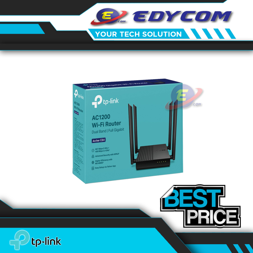 Jual Tp-link Archer C64 AC1200 Wireless MU-MIMO WiFi Router | Shopee ...