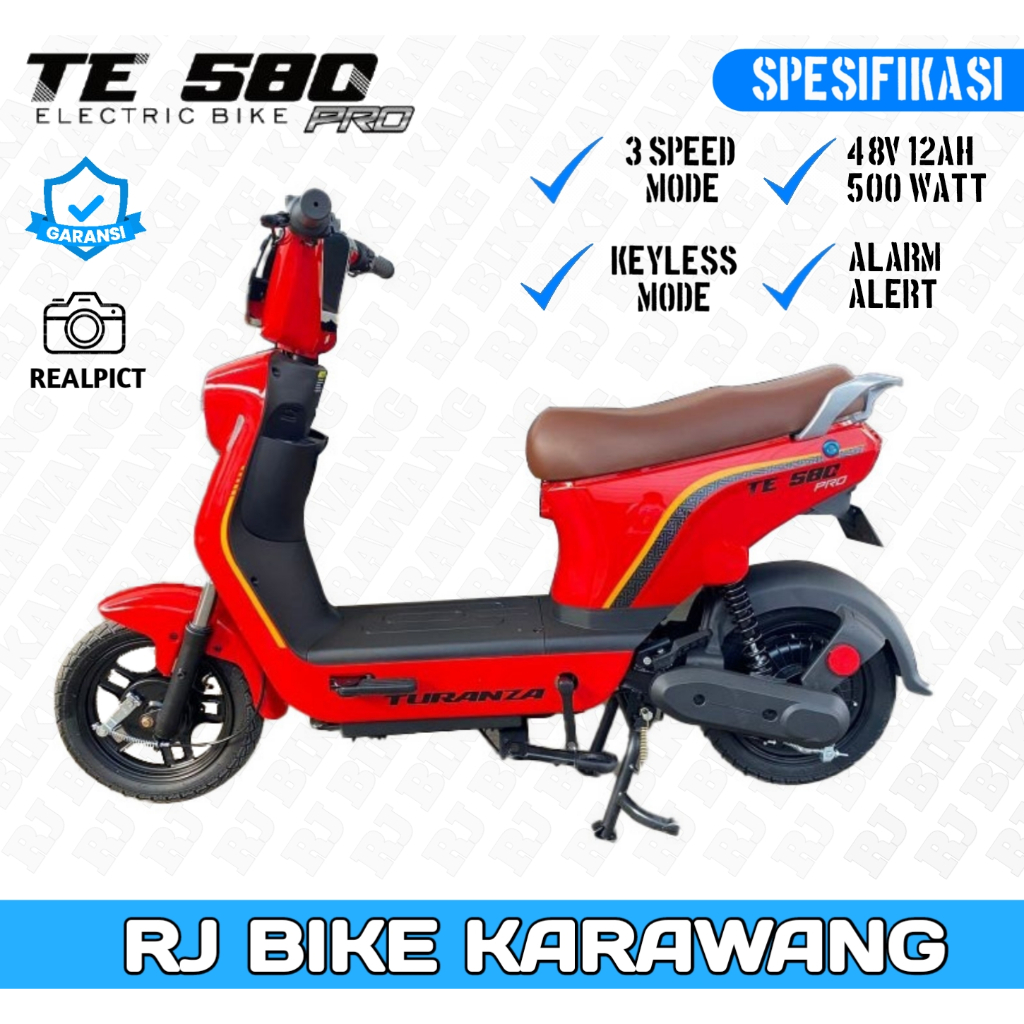 Jual Sepeda Listrik Turanza TE 580 Garansi Resmi | Shopee Indonesia