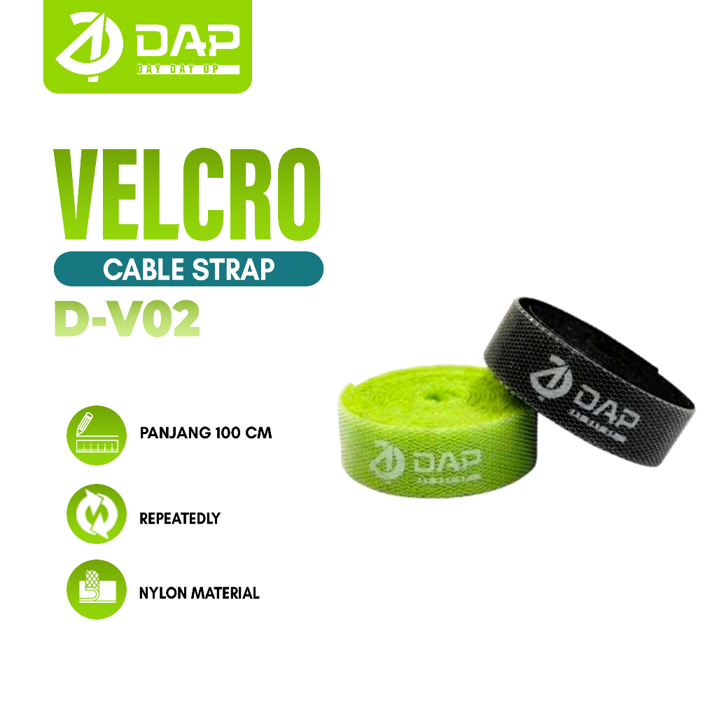Jual DAP Kabel Strap Velcro Cable Ties Winder Organizer – D-V02 1Pcs ...