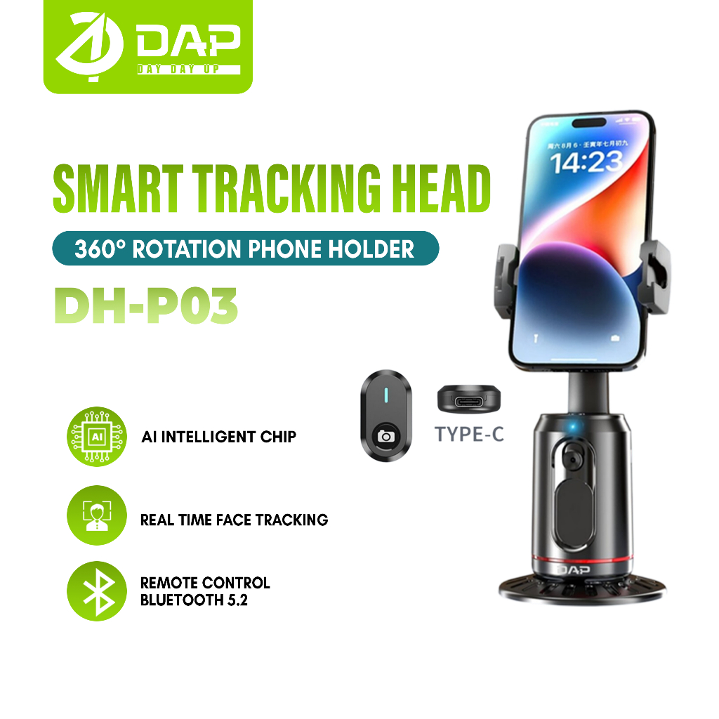Jual DAP DH-P03 Gimbal Stabilizer Hp Auto Face Tracking Camera 360° Gesture Control Garansi 1 ...