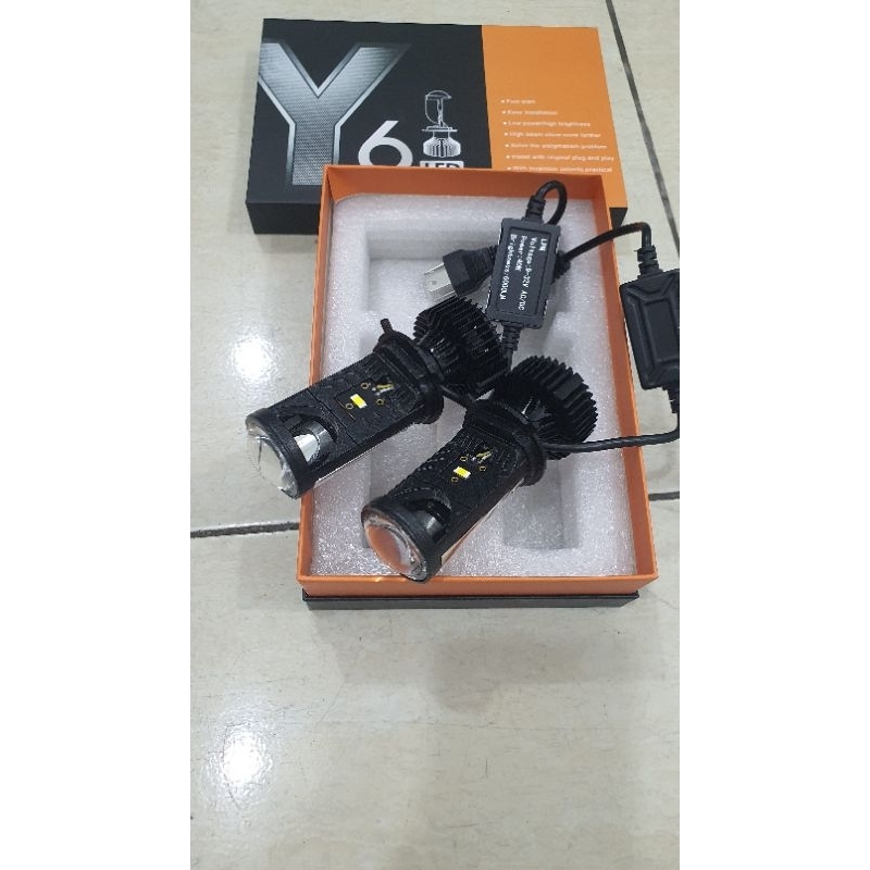 Jual Lampu LED Headlamp projie H4 Mini projector Lens 50 watt Lensa ...