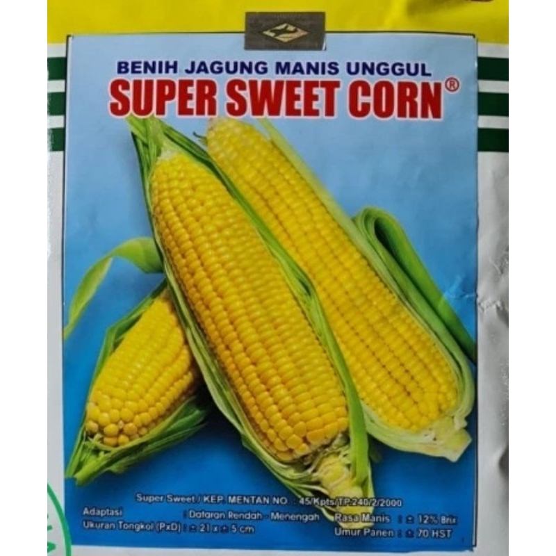 Jual Bibit Jagung Manis SUPER SWEET CORN isi 250GR Benih Jagung Super Manis Produk Cap Kapal ...