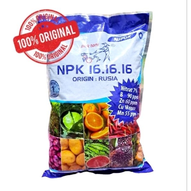 Jual Pupuk NPK Pak Tani 16.16.16 - 1 Kg (Kemasan 100% Original Pabrik) | Shopee Indonesia