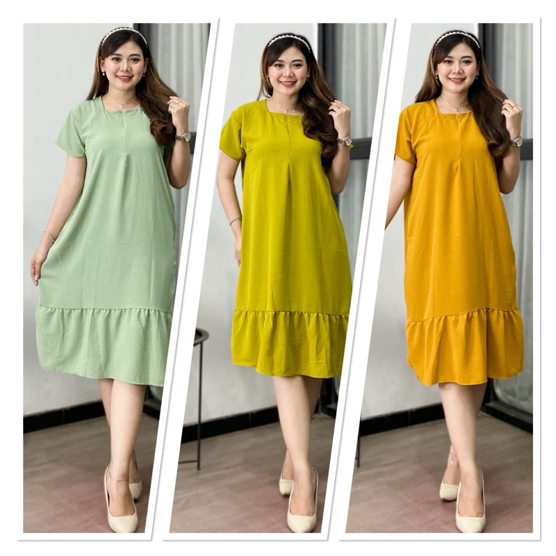 Jual Paket isi 3 Pcs Daster Zahra Ruffle bawah Daster Kringkel airflow ...