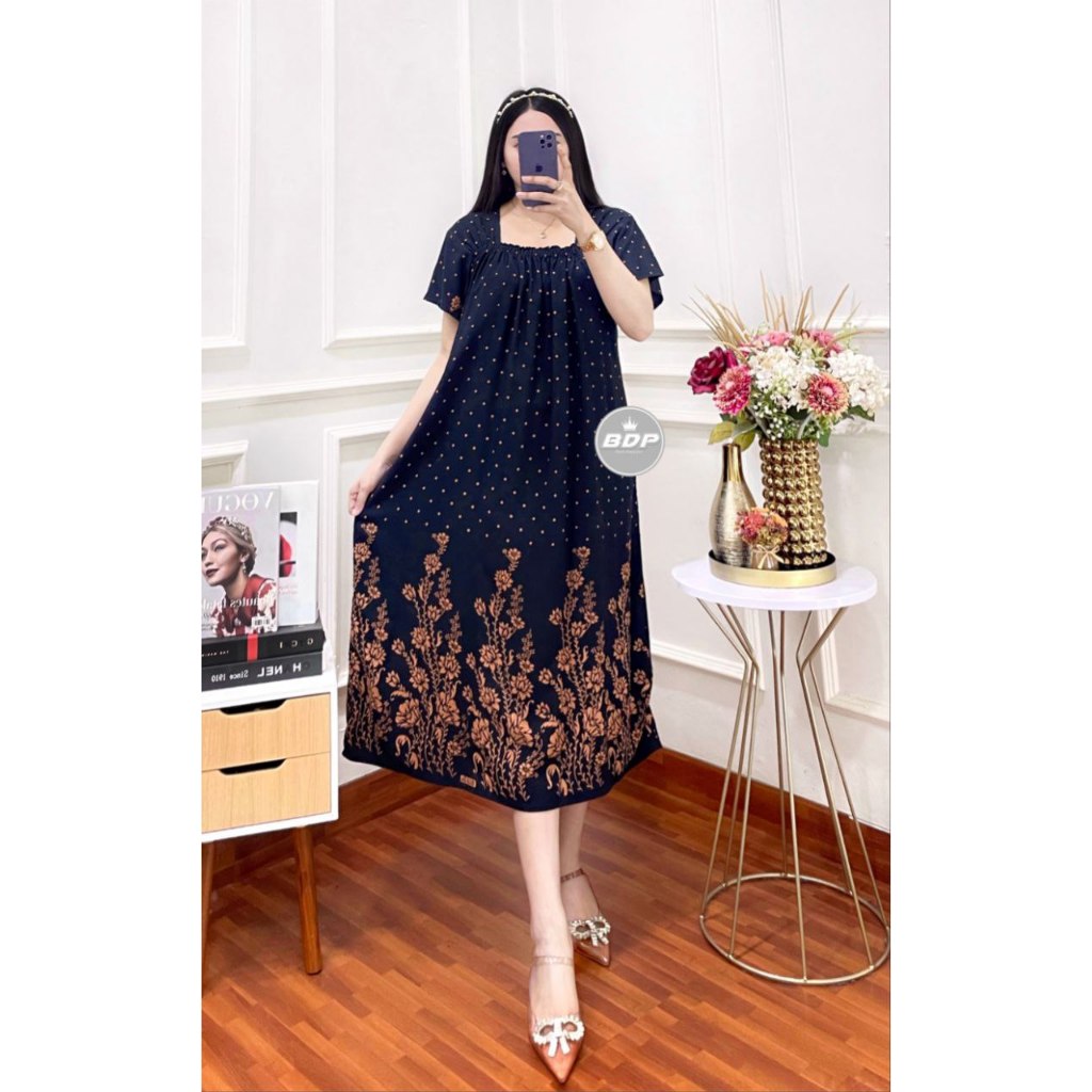 Jual Dianputri - Daster wanita Panjang Rayon Grade A Busui Resleting Depan | Daster chibi ...