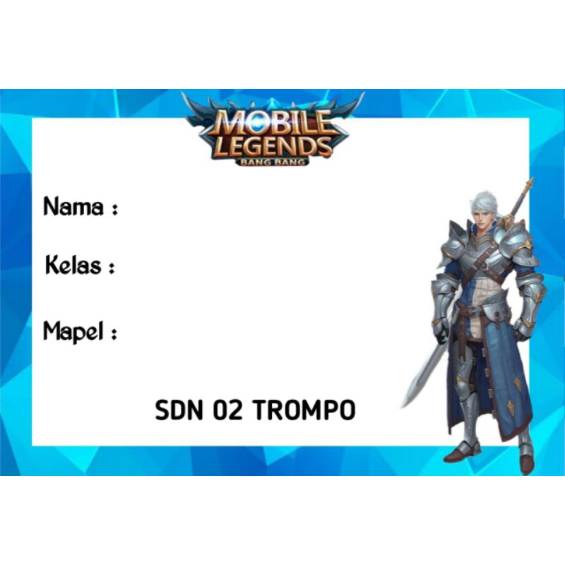 Jual (ISI 50 PCS) LABEL STICKER BUKU SEKOLAH CUSTOM NAMA MOTIF MOBILE ...