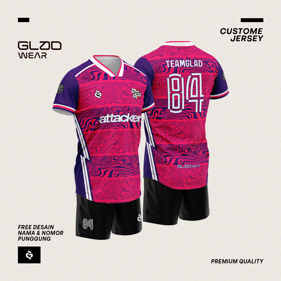 Jual GLADWEAR - Baju Jersey Bola Futsal Custom Satuan Bahan Dry Fit ...