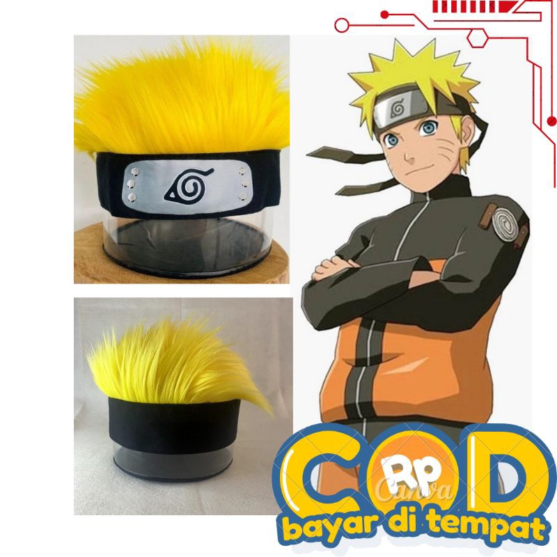Jual Topi Rambut palsu Cosplayer Naruto, bulu korea premium, topi wik ...