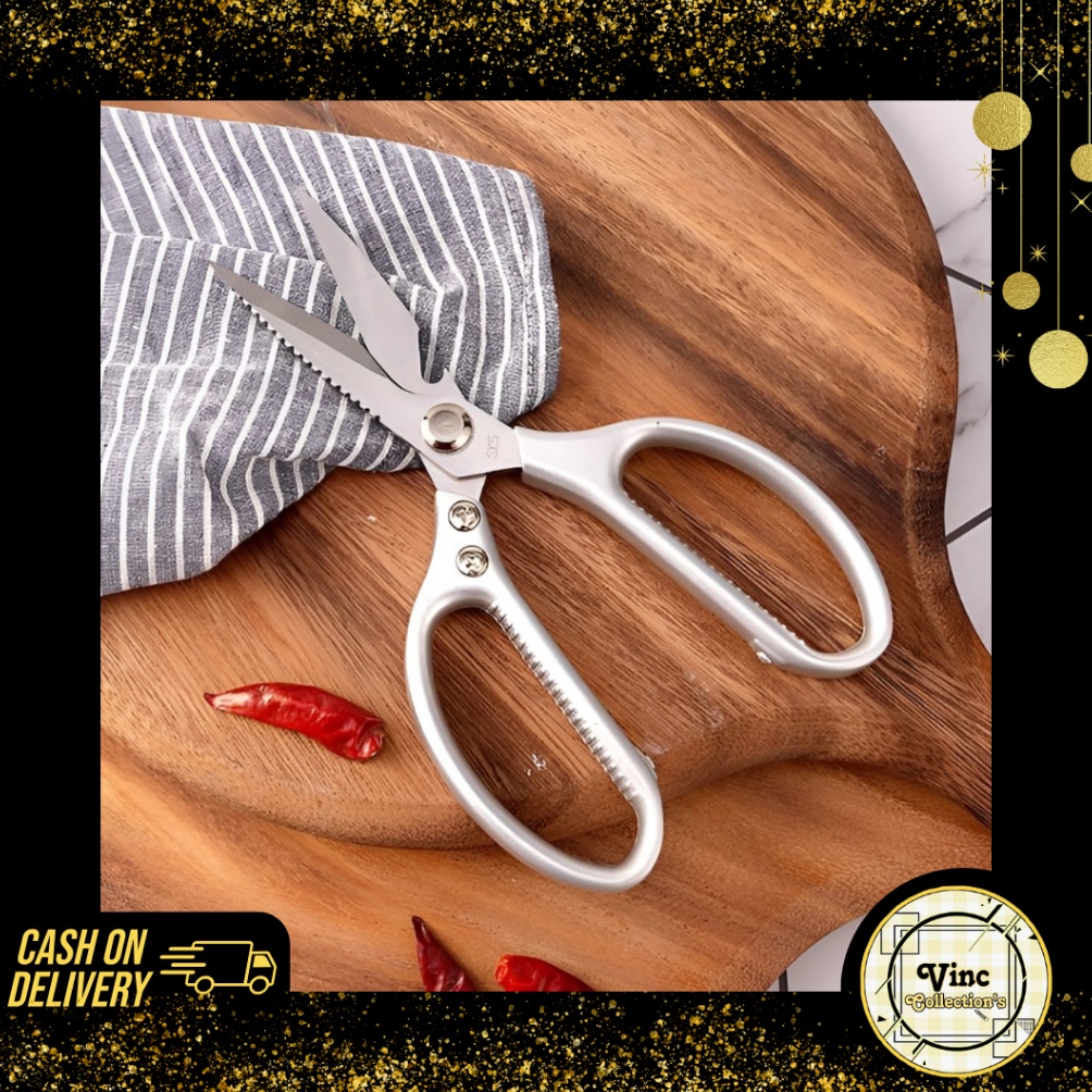 Jual TERBAIK Gunting Dapur Tajam Kuat Tebal Stainless Steel Kitchen ...