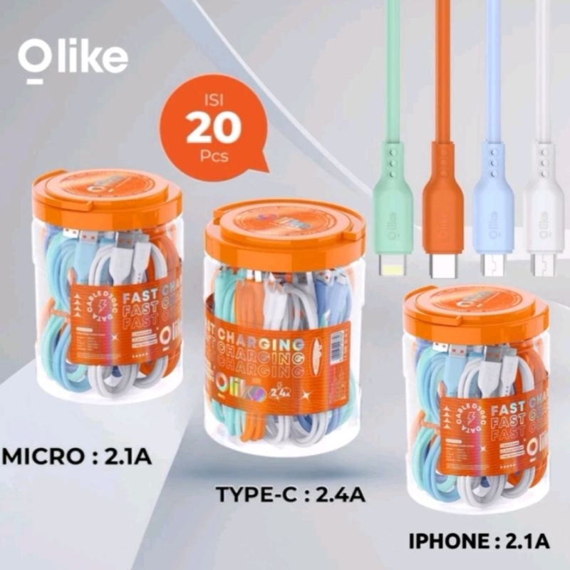 Jual Olike Kabel Toples D306M/D306C/D306 Micro Tipe-C Lightning isi ...