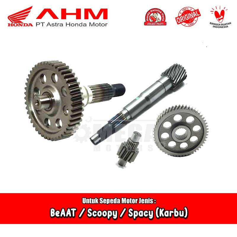 Jual Gear Rasio Mesin Gardan Set Komplit Honda BeAT Scoopy Spacy Karbu ...