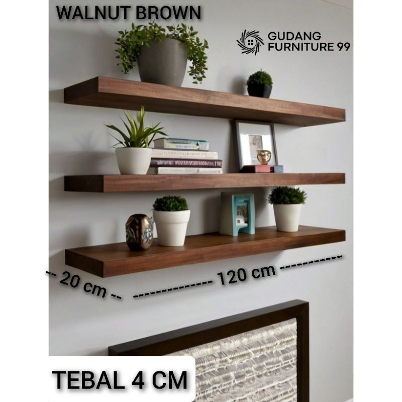 Jual Ambalan Dinding Decorasi Panjang 120 cm, Lebar 20 cm, Tebal 4 cm ...