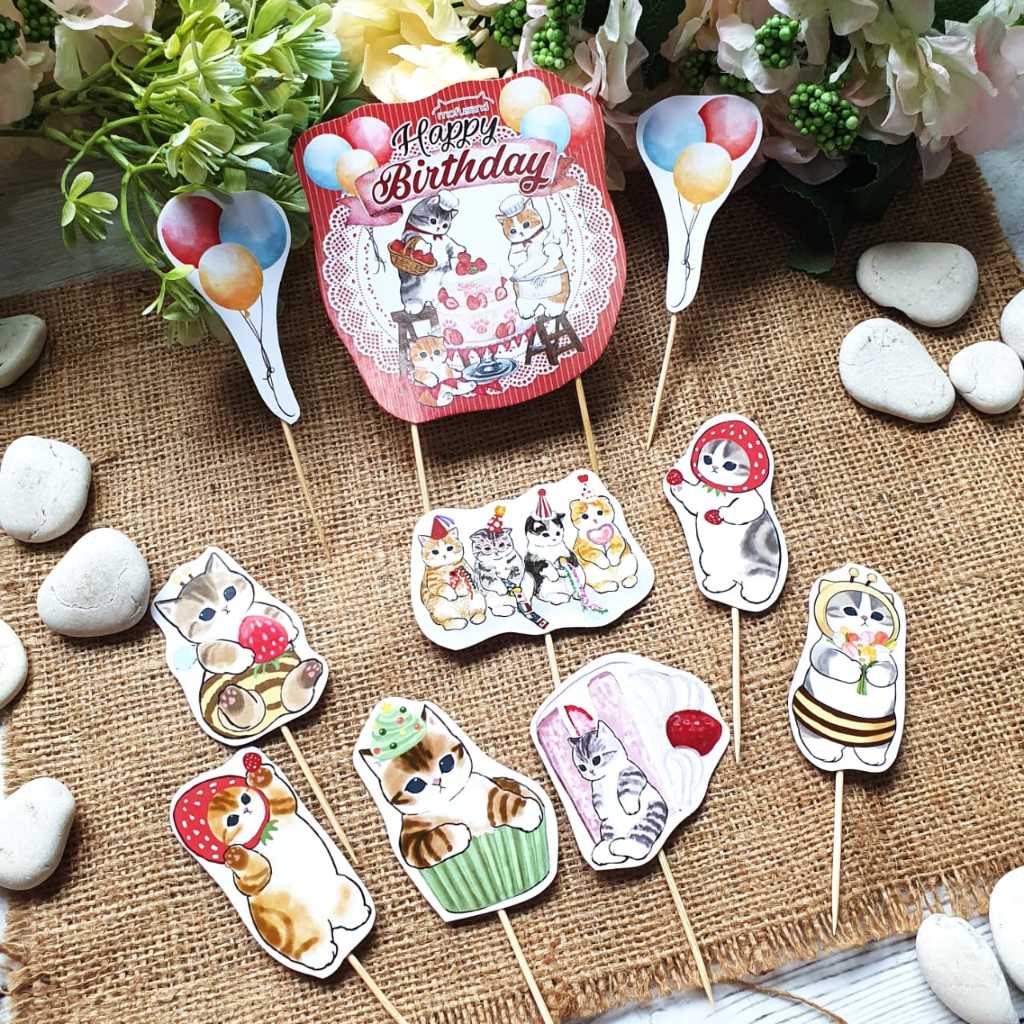 Jual Mofusand Birthday Cake Topper Cupcake Pudding Tumpeng Hampers ...