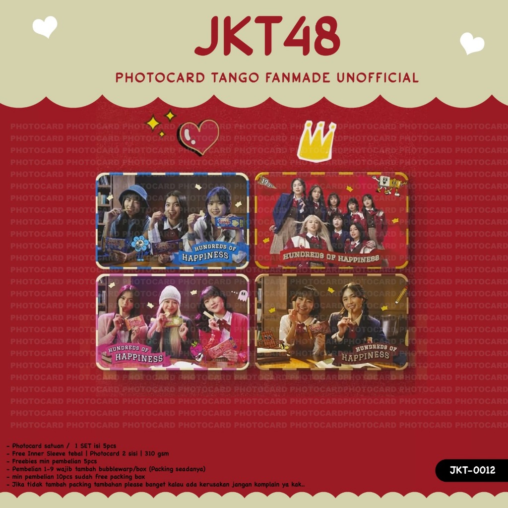 Jual PHOTOCARD J-K-T 48 X TANGO TERBARU FANMADE UNOFF PHOTOCARD JKT 48 MUTHE FENI DAN ALL MEMBER ...