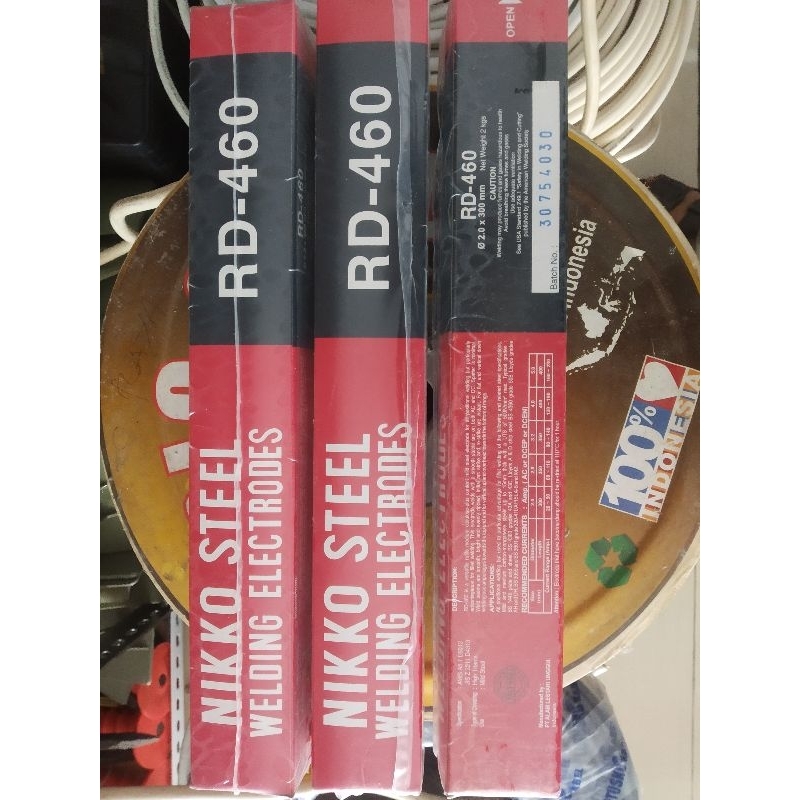 Jual KAWAT LAS NIKKO STEEL RD 460 2,00 X 300mm (Kemasan 2kg) WELDING ELECTRODES | Shopee Indonesia