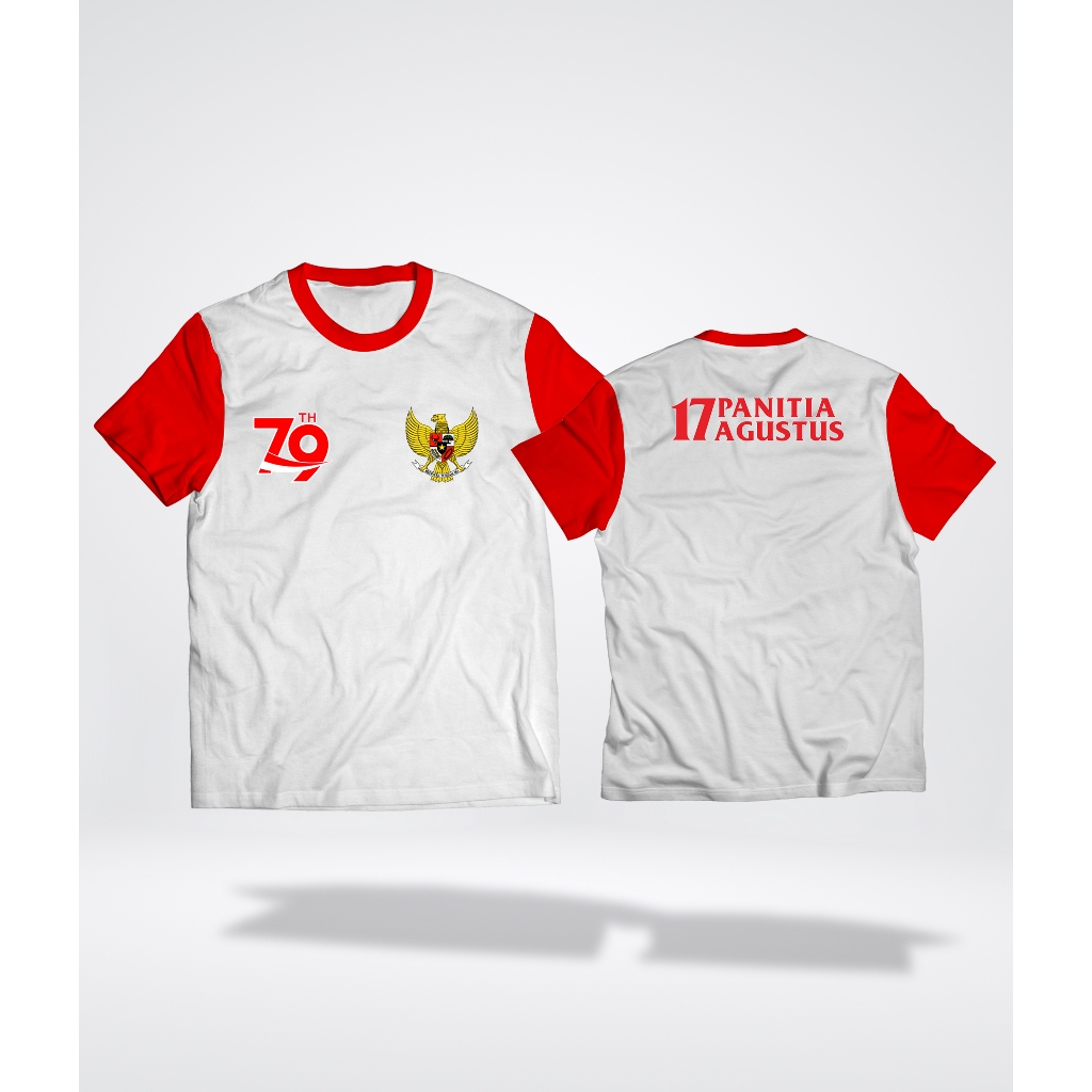 Jual Kaos Merah Putih Lengan Pendek Panita 17 Agustus Kemerdekaan Indonesia 79 Tahun Edisi ...