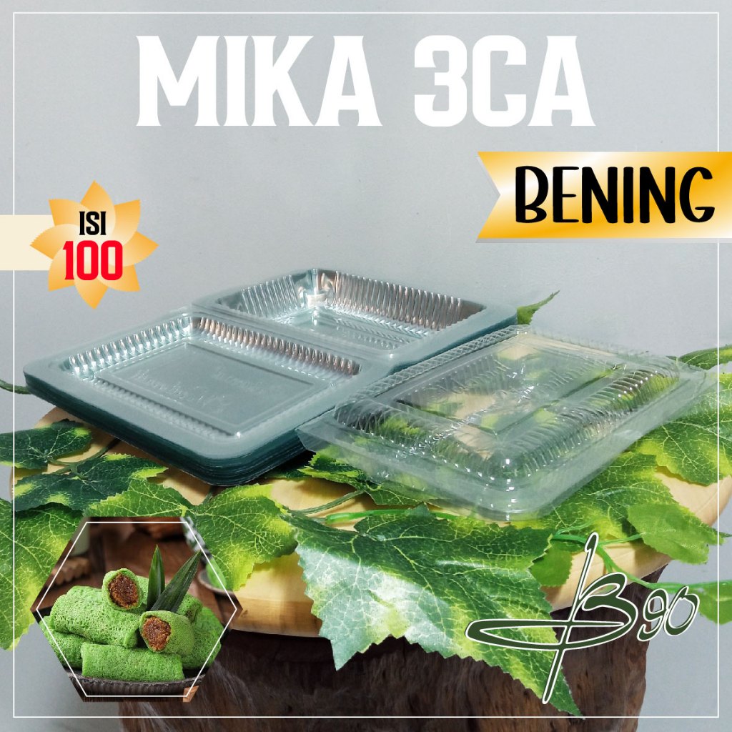 Jual MIKA PLASTIK UKURAN 3CA / MIKA KEMASAN MAKANAN BENING (ISI 100 ...