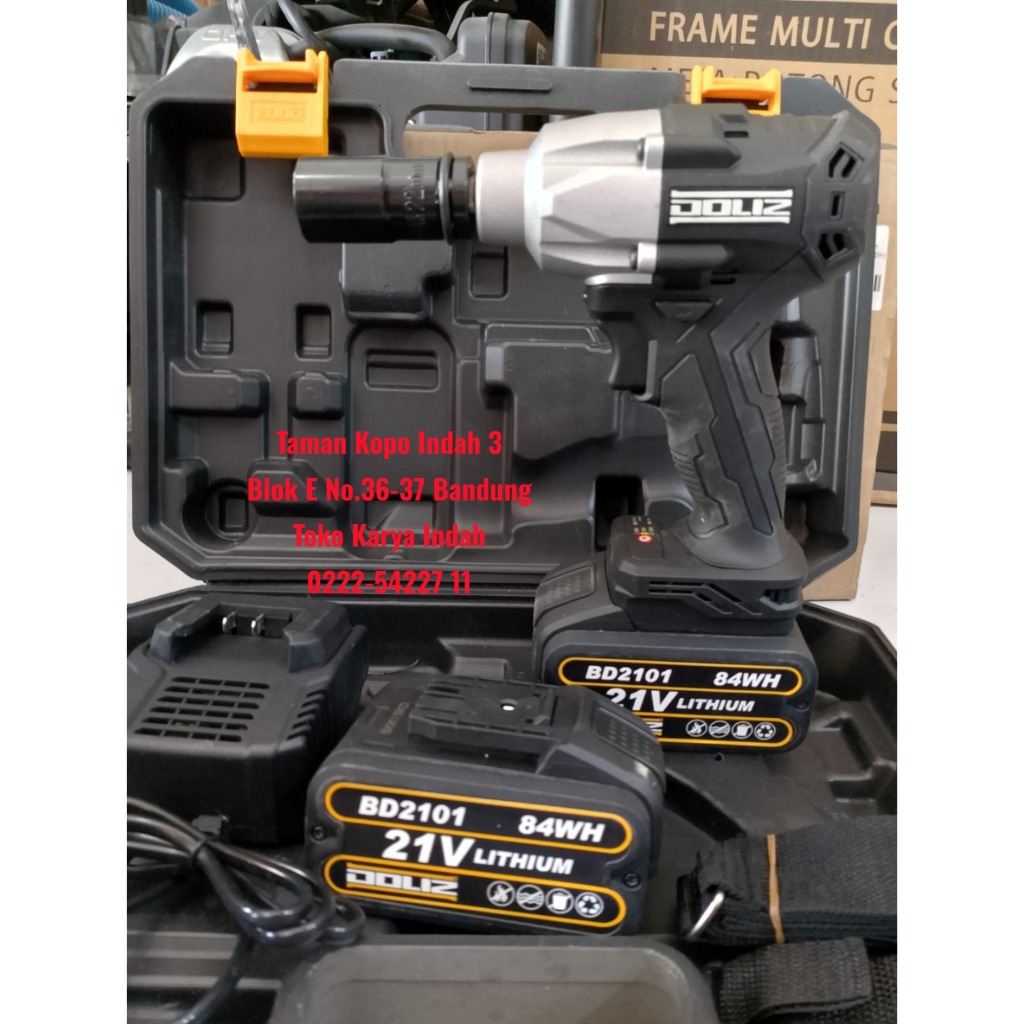 Jual Mesin Pembuka Baut Ban Mobil Motor CORDLESS Impact Wrench 21V ...