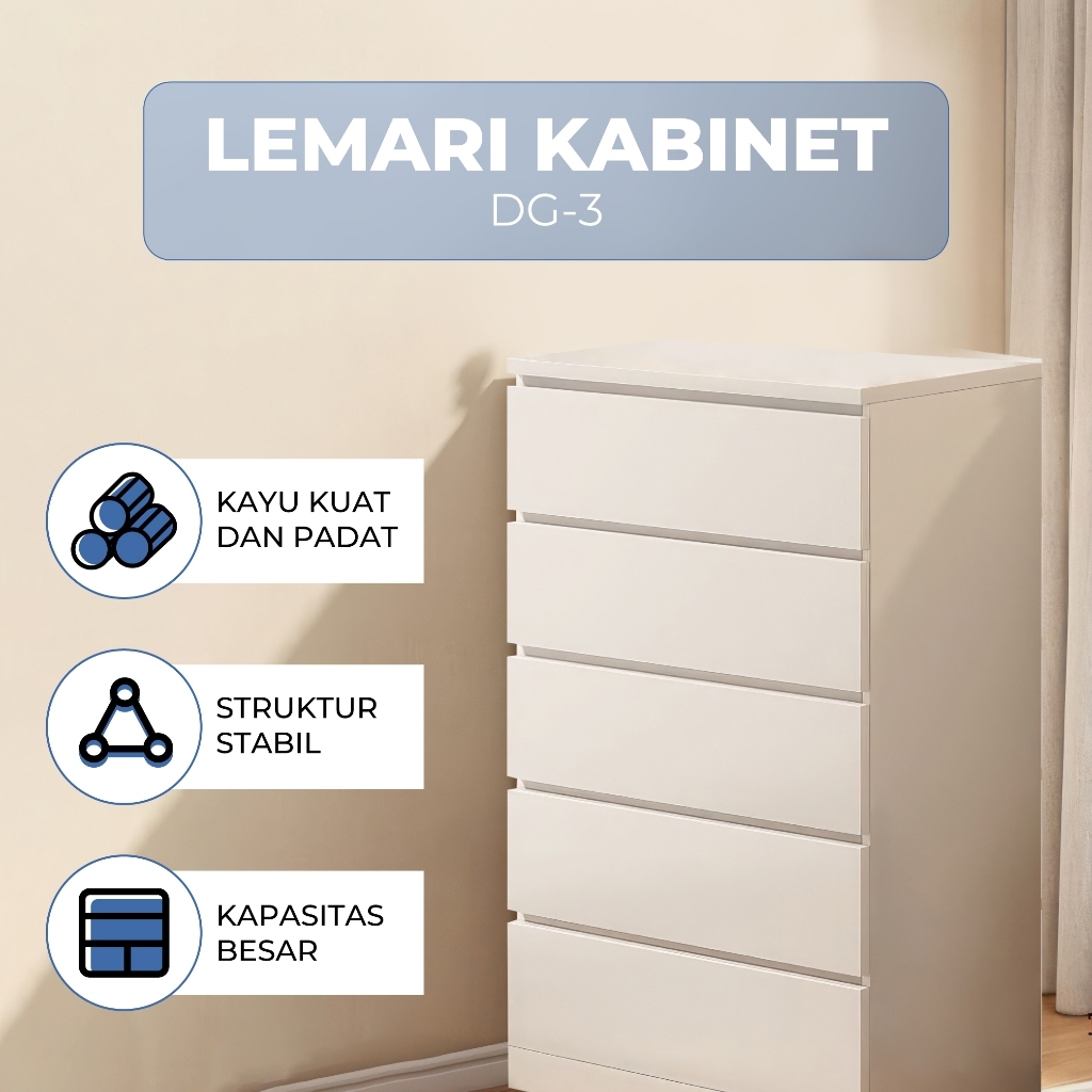 Jual DTG-Lemari Laci Kayu Laci Susun 5 Laci Lemari Pakaian Laci ...