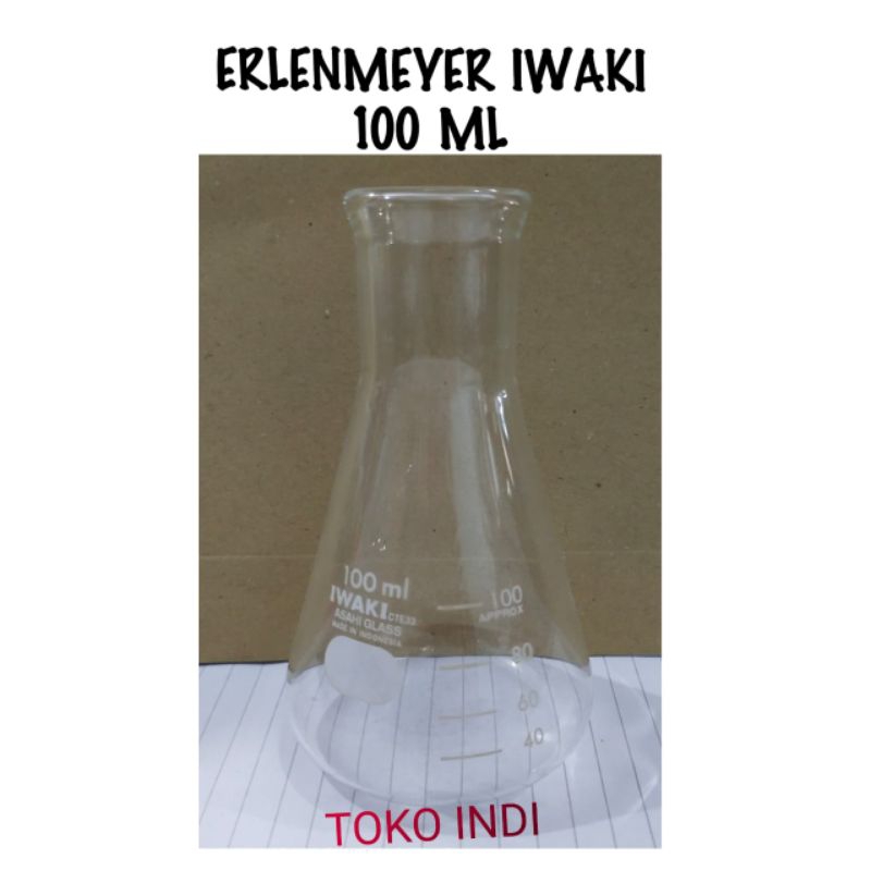 Jual Erlenmeyer IWAKI & PYREX 100 ml/Gelas Erlen/Erlenmeyer | Shopee ...