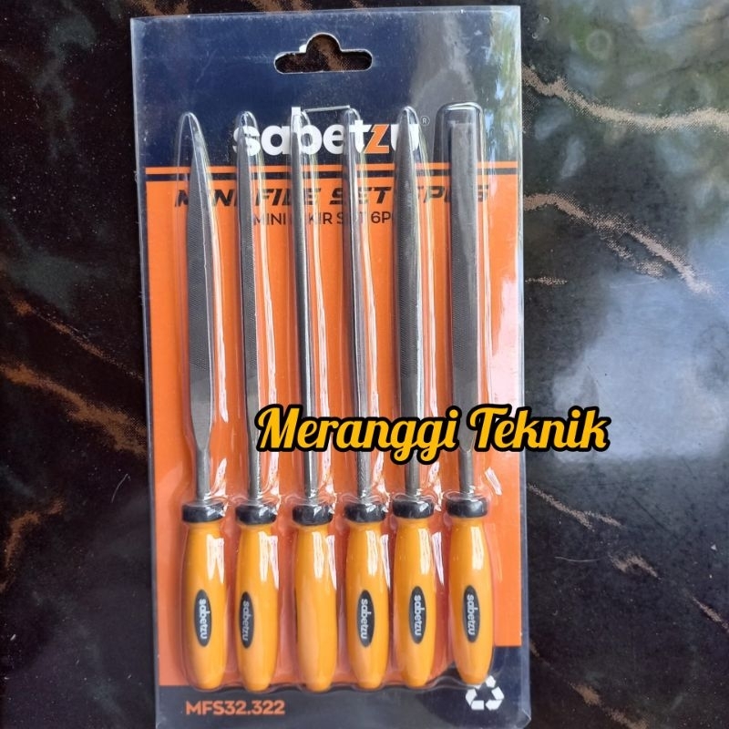 Jual id2621 Kikir set 6 pcs sabetzu 4" 4 inchi besi kayu mini files 160 ...