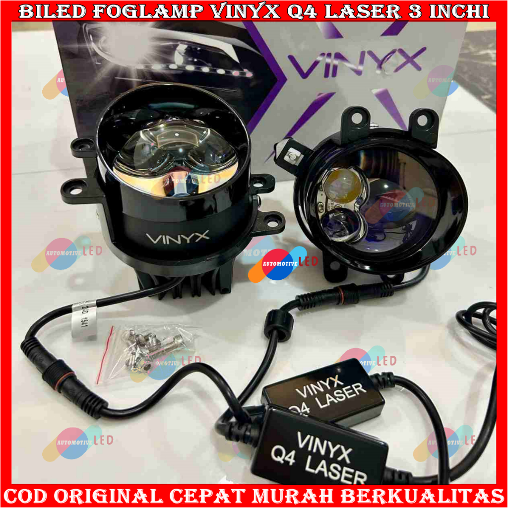Jual ORIGINAL BILED FOGLAMP VINYX Q4 LASER WARNA 40 WATT LAMPU FOGLAMP ...