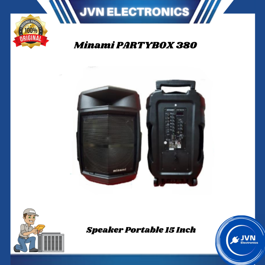 Jual Speaker Portable Minami PARTYBOX 380 15 Inch | Shopee Indonesia