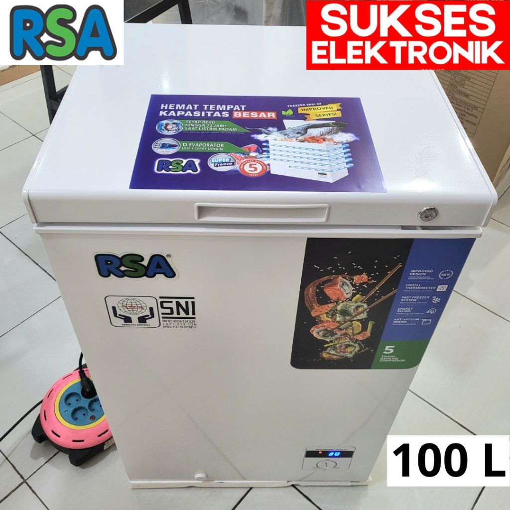 Jual FREEZER BOX RSA 100L CF-110 / CHEST FREEZER 100 L LEMARI PEMBEKU ...