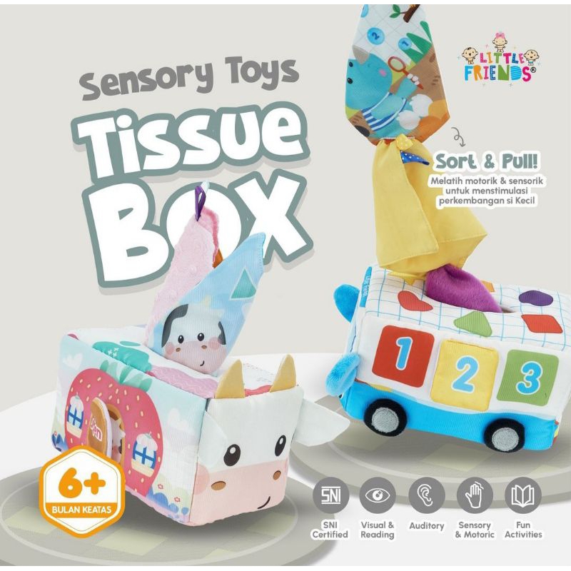 Jual Little Friends - Sensory Tissue Box | Mainan Edukasi Melatih ...